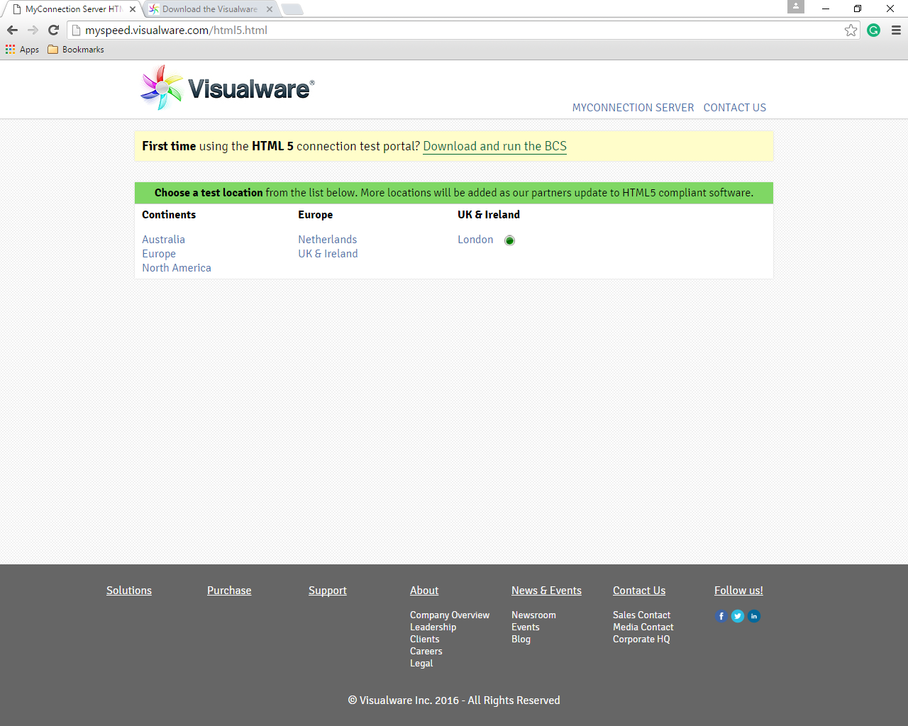 Testing your local Internet connection - MyQuickCloud