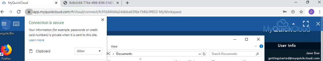 How To Transfer Files In The MyQuickCloud WebApp - MyQuickCloud